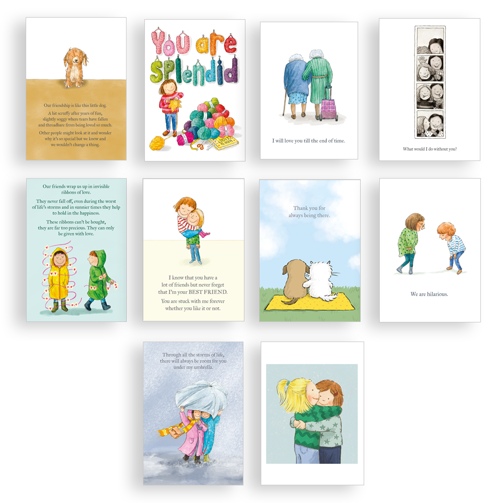 Friendship Pack - pack of 10 cards – Nice Things by Helena