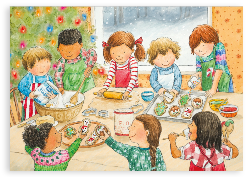 Pack of 5 Christmas cards - Christmas baking – Nice Things by Helena