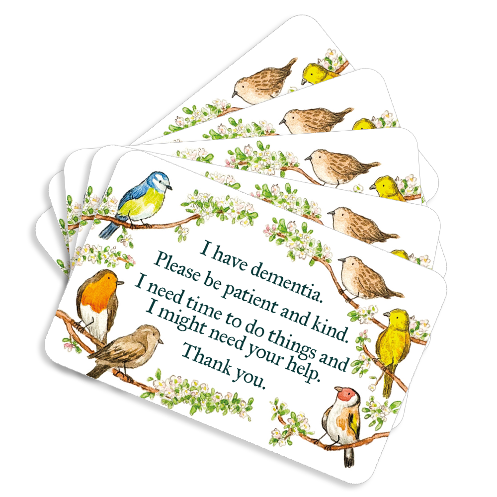Mini support cards- Dementia (pack of 5) – Nice Things by Helena