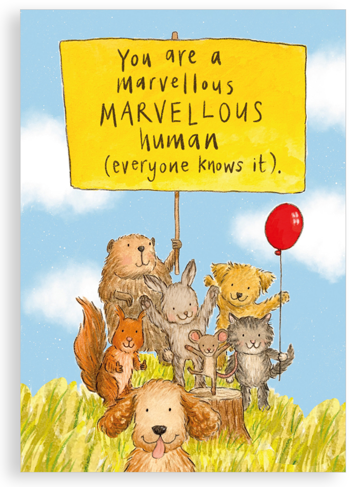 Greetings card - Marvellous Human – Nice Things by Helena