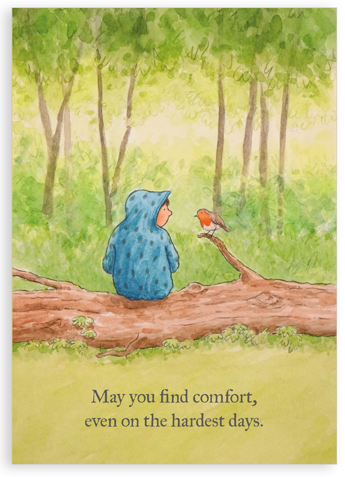 Greetings card - May you find comfort – Nice Things by Helena