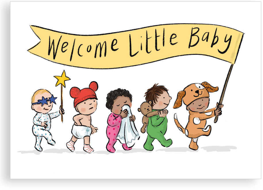 Greetings card - Welcome Little Baby – Nice Things by Helena