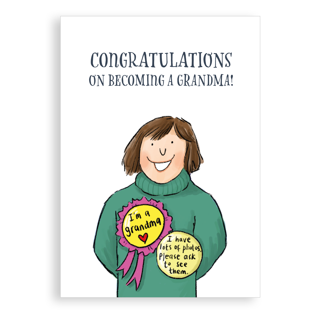 Greetings card - Congratulations Grandma – Nice Things by Helena