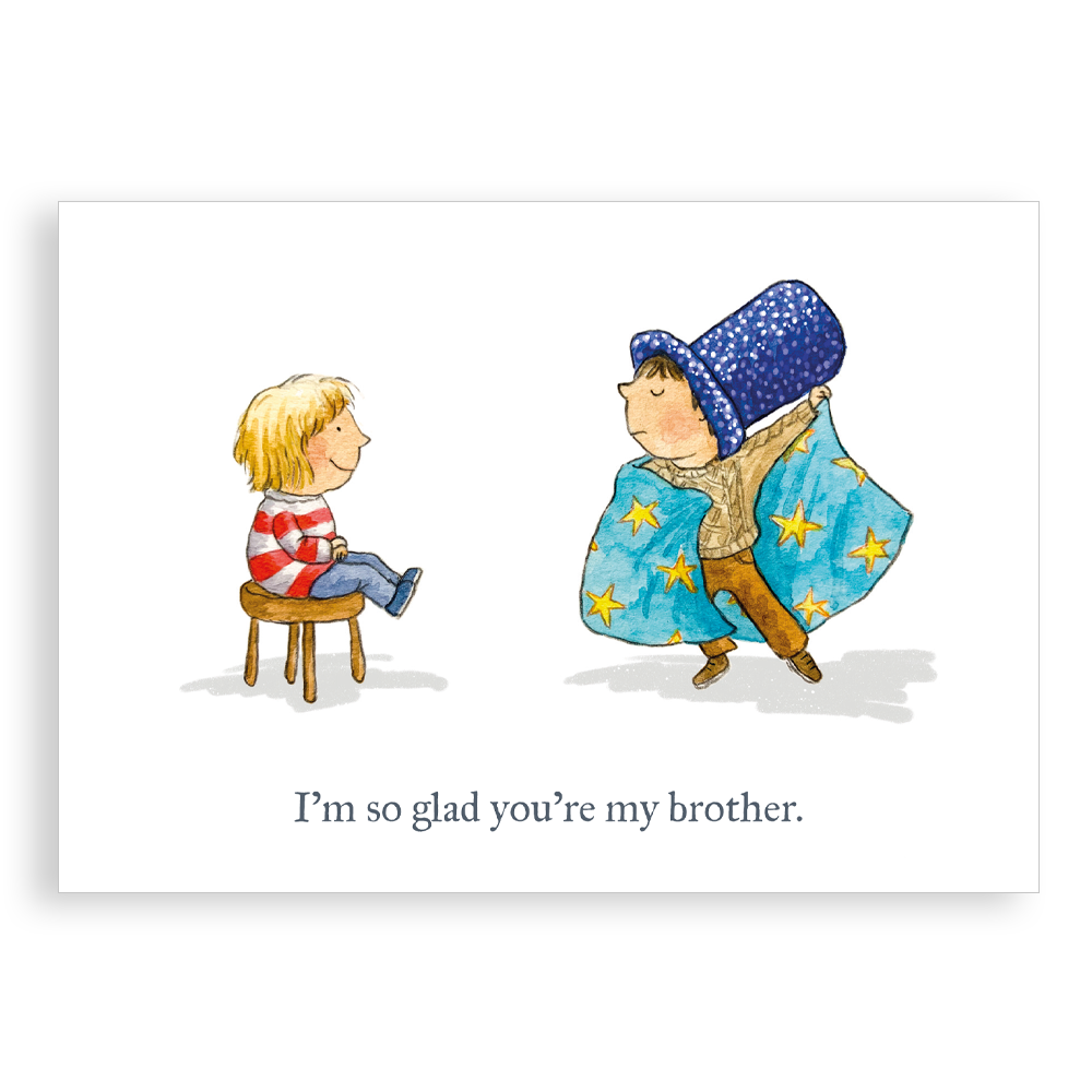 Greetings card - I'm so glad you're my brother – Nice Things by Helena